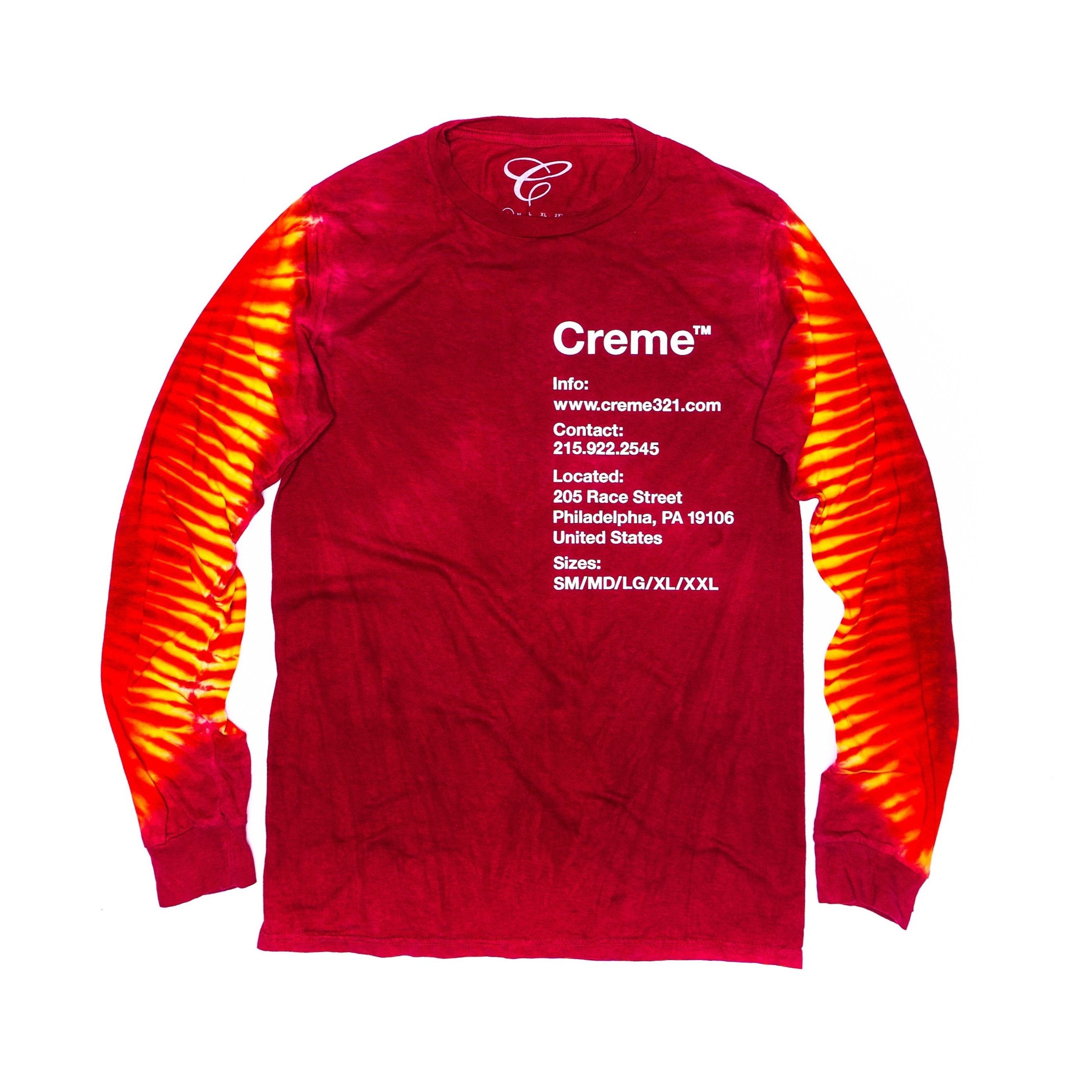 CREME PA INFO TIE DYE LS TEE - CRANBERRY – Creme321